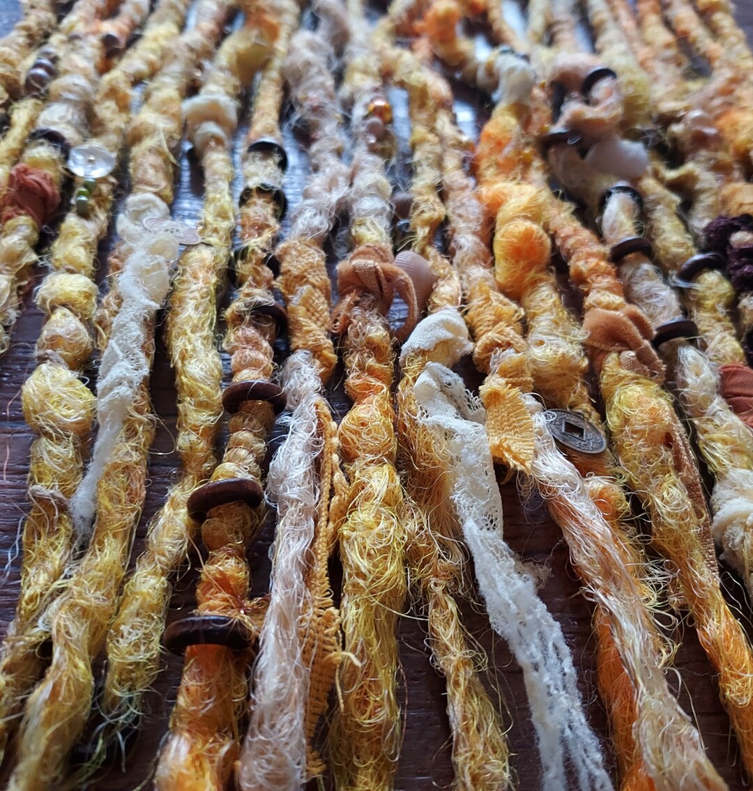 20 Dreads SE (single Ended Synthetic Dreads) Sunshine Set, Yellow ...