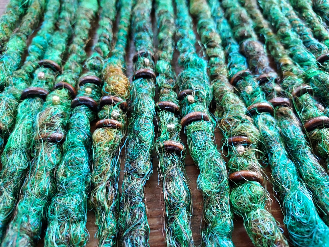SE Green Nymph Dreads, Neon Green, Woodland, Cottage Core Dreads, Green ...