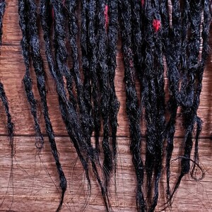 Sesingle Endedblack and Red Dreads, Black and Red Dreads, Wool, Spooky ...