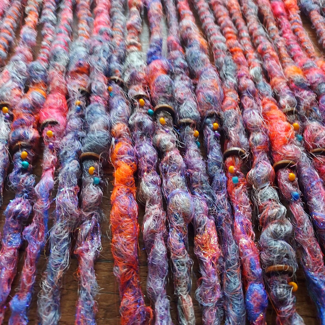 Se(single Ended) Sparkly Stormy Sunset , Orange Dreads, UV Reactive ...