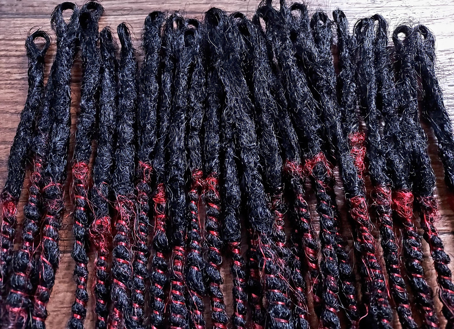 Sesingle Endedblack and Red Dreads Black and Red Dreads - Etsy