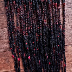 Sesingle Endedblack and Red Dreads, Black and Red Dreads, Wool, Spooky ...