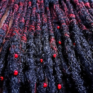 Sesingle Endedblack and Red Dreads, Black and Red Dreads, Wool, Spooky ...