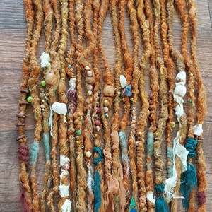 20 Dreads SE (single Ended Synthetic Dreads) Ginger Set, Pink Dreads ...