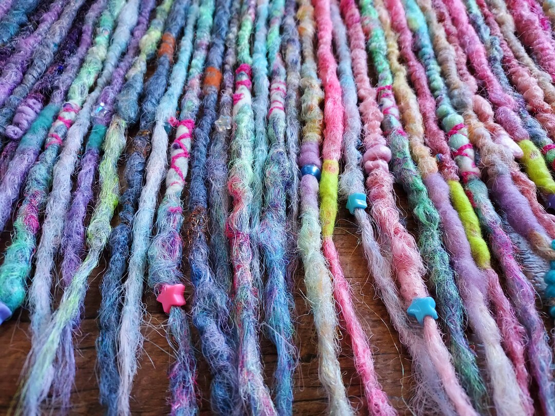 45 Dreads SE (single Ended Synthetic Dreads) Kawaii Candy Galaxy Set ...