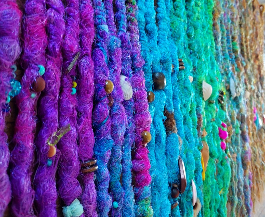 45 Dreads SE (single Ended Synthetic Dreads) Mermaid Set, Blue and ...