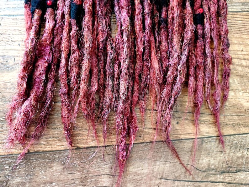 Se(single Ended) Fire Rune Dreads, Red Dread, Synthetic Dreads, Dread ...