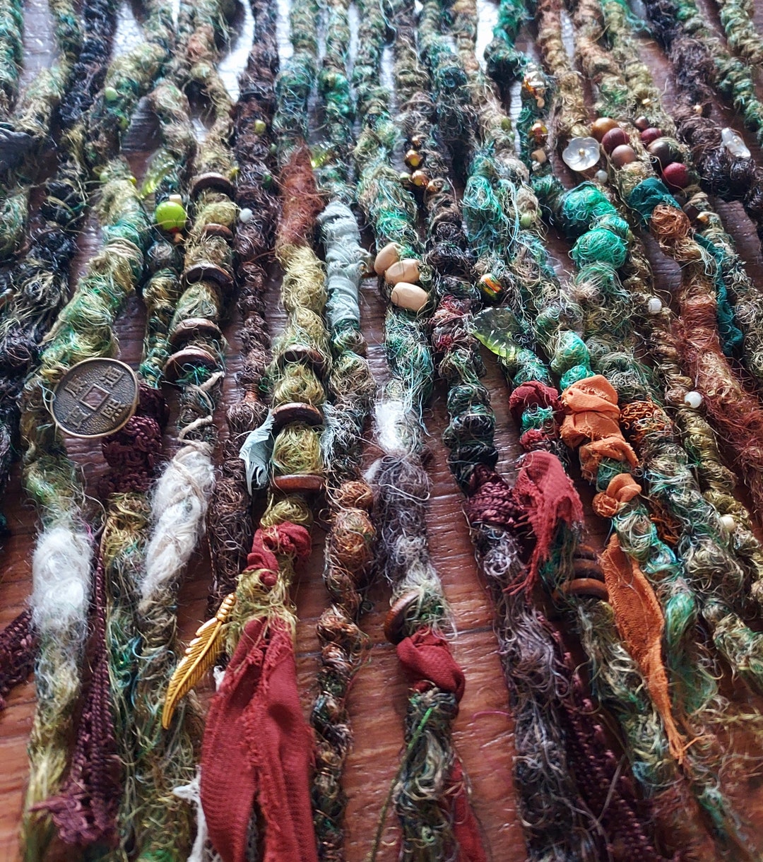 20 Dreads SE single Ended Synthetic Dreads Woodland Set, Green Dreads ...