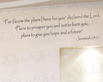 Bible Quote Jeremiah 29 11 Printable Wall Art - Etsy