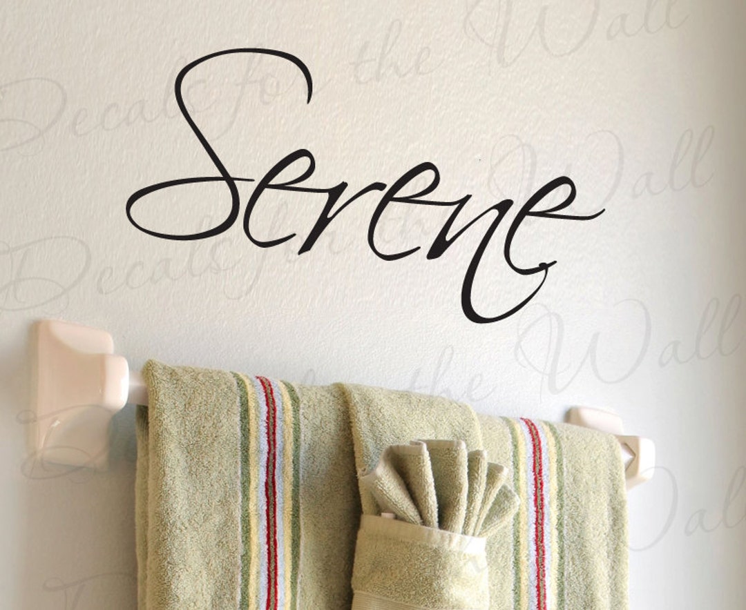 Serene Inspirational Home Motivational Bathroom Quote Design Lettering ...