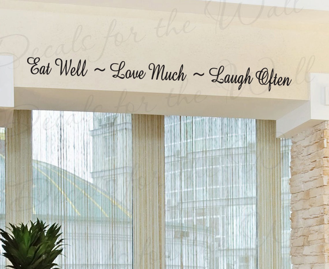 Eat Well Love Much Laugh Often Kitchen Dining Room Mom Family - Etsy