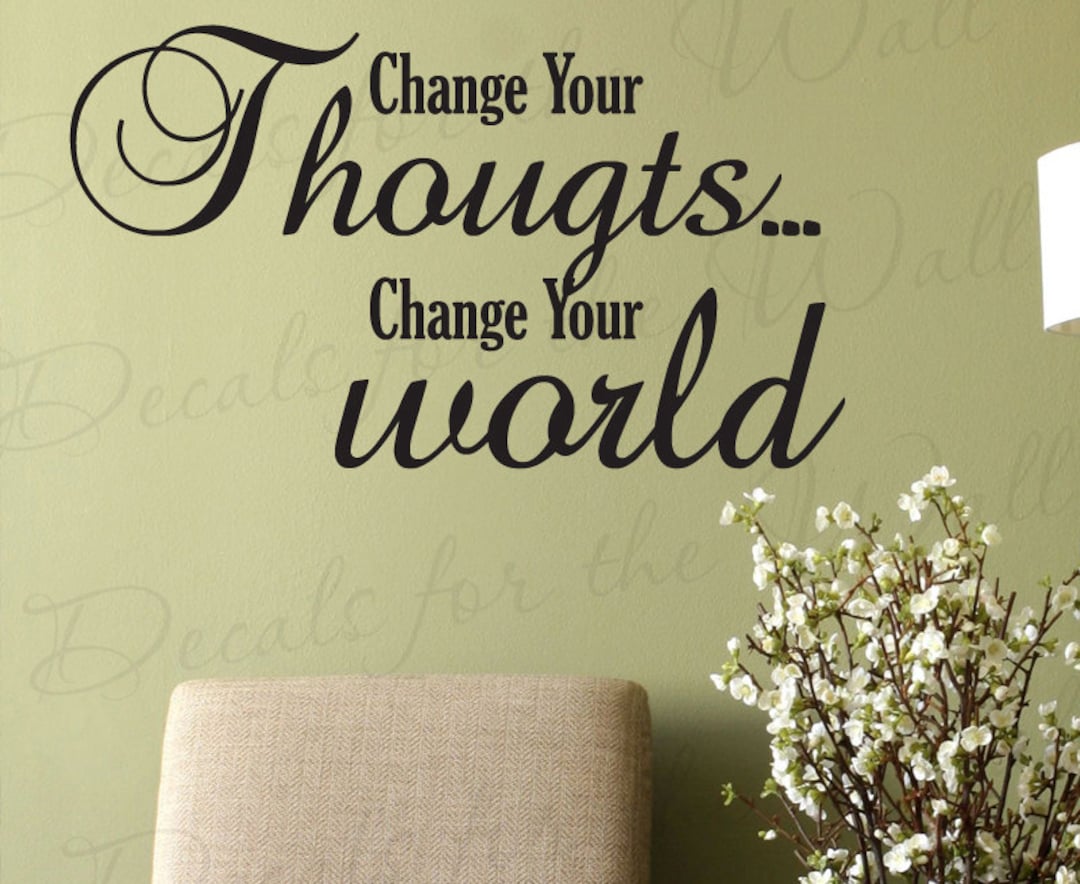 Change Your Thoughts Change World Inspirational Motivational Large Wall ...