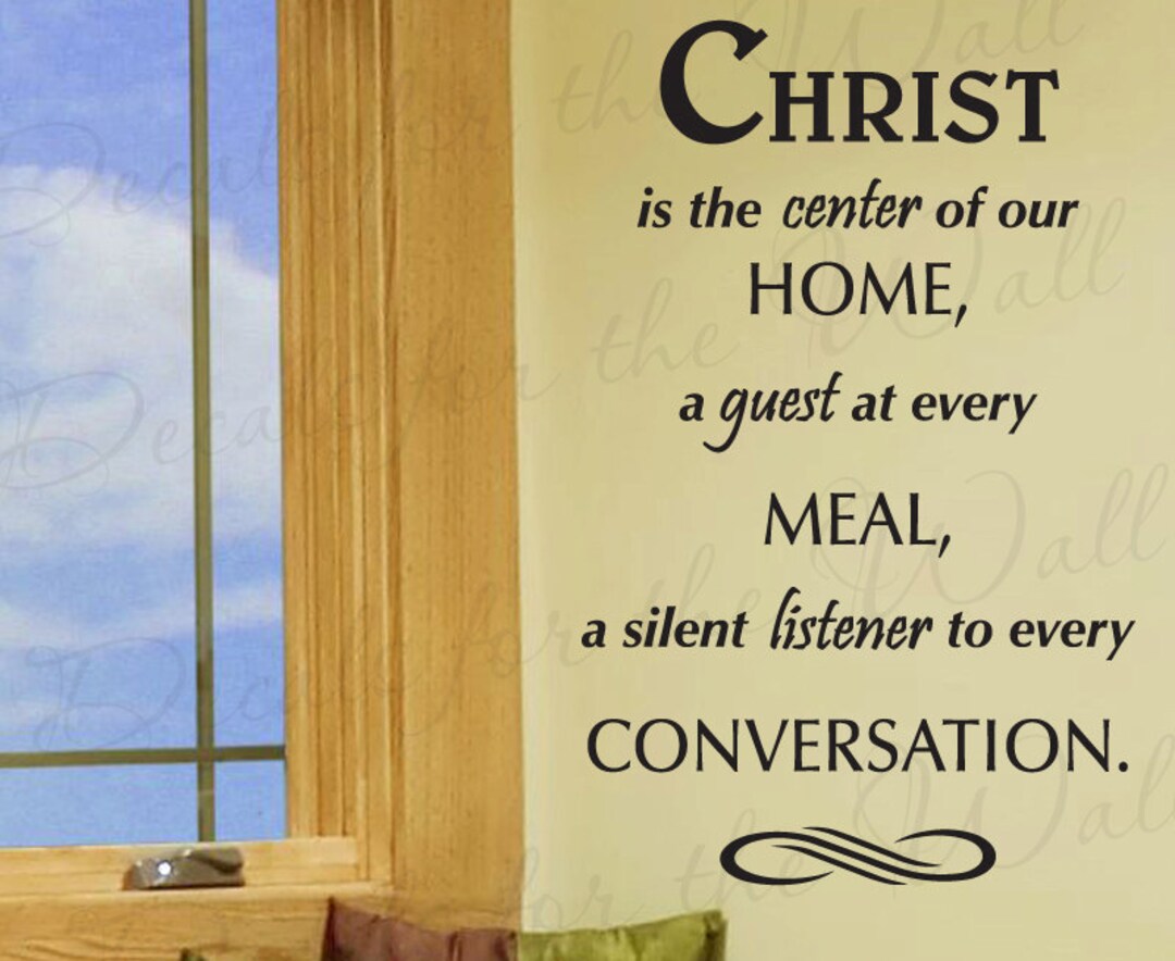 Christ Center Our Home Guest Inspirational Home Religious God Bible ...