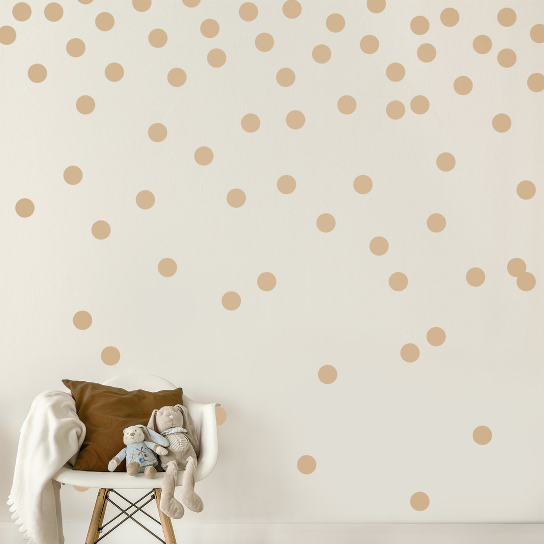 Light Brown Wall Decal Dots (200 Decals) - 2'' Inch Vinyl Graphic ...