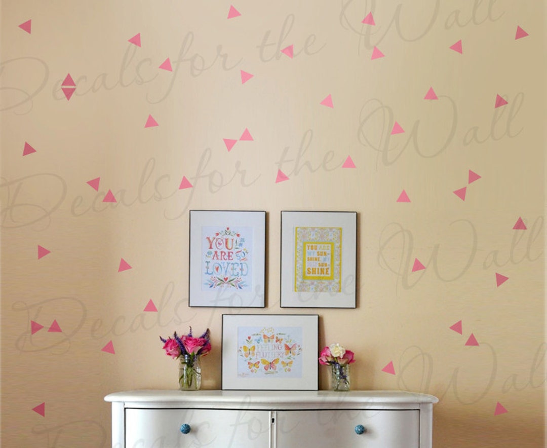 Triangle Wall Mural Decals Vinyl Graphic Geometric Shapes Design Kids ...