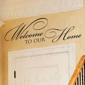 Welcome to Our Home Entryway Entry Home Family Wall Quote Sticker Vinyl ...