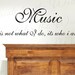 Music Not What I Do Its Who I Am Inspirational Motivational Vinyl Wall ...