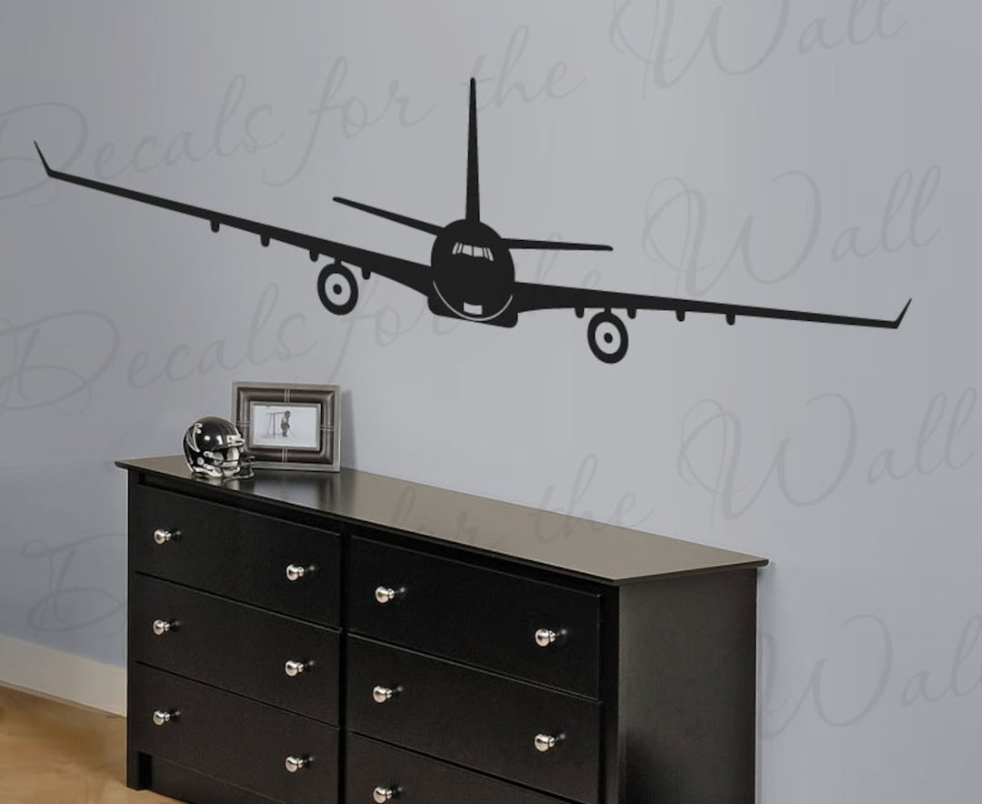Jet Airplane Wall Decal Large Vinyl Decoration Sticker Passenger Art ...