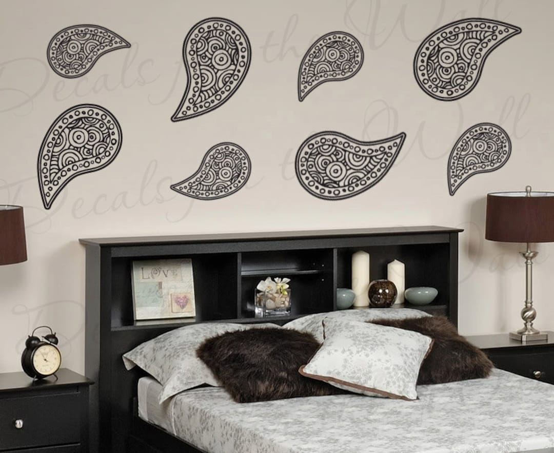 Paisley Wall Decal Mural Stylish Graphic Trendy Fashion Vinyl Art ...