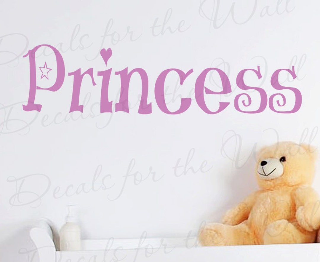 Princess Girl Room Kids Baby Nursery Wall Decal Adhesive Vinyl Quote ...