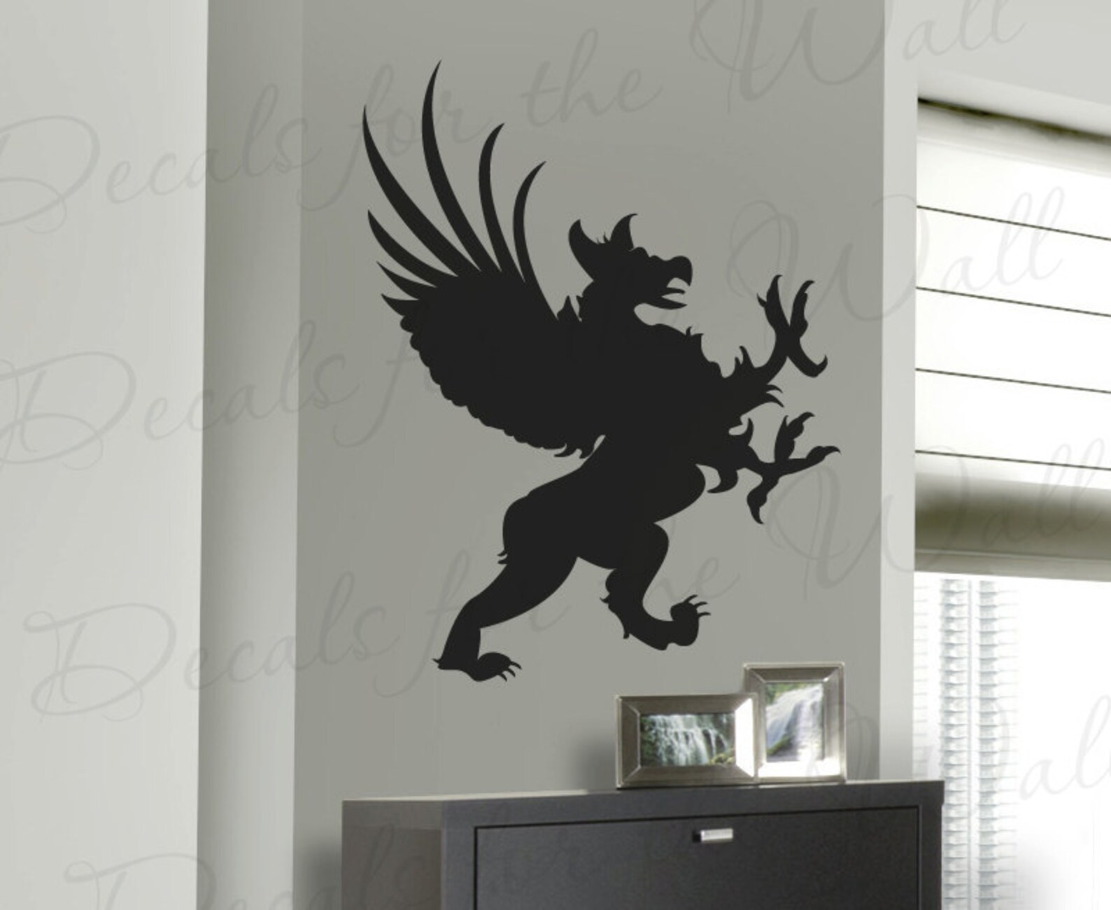 Griffin Wall Decal Fantasy Vinyl Sticker Art Large Decoration - Etsy