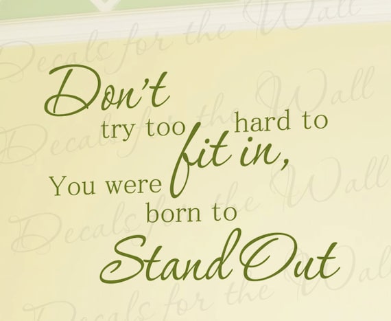 Dont Try Too Hard You Were Born Stand Out Inspirational Kid | Etsy