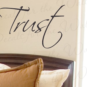 Trust Inspirational Home Motivational Living Room Faith God Wall Saying ...