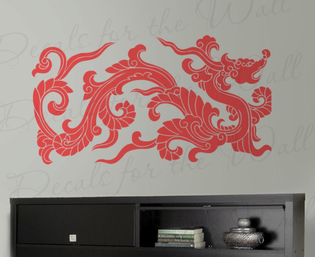 Chinese Dragon Design Wall Decal Vinyl Sticker Art Large Decoration ...