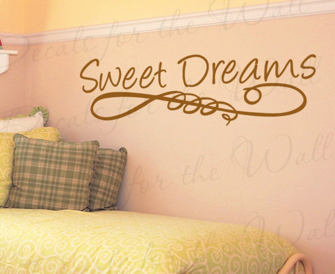 Sweet Dreams Boy and Girl Room Kid Baby Nursery Decorative Vinyl Quote ...