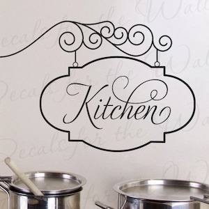 Kitchen Sign Wall Decal Large Vinyl Sticker Art Graphic Decor Mural ...