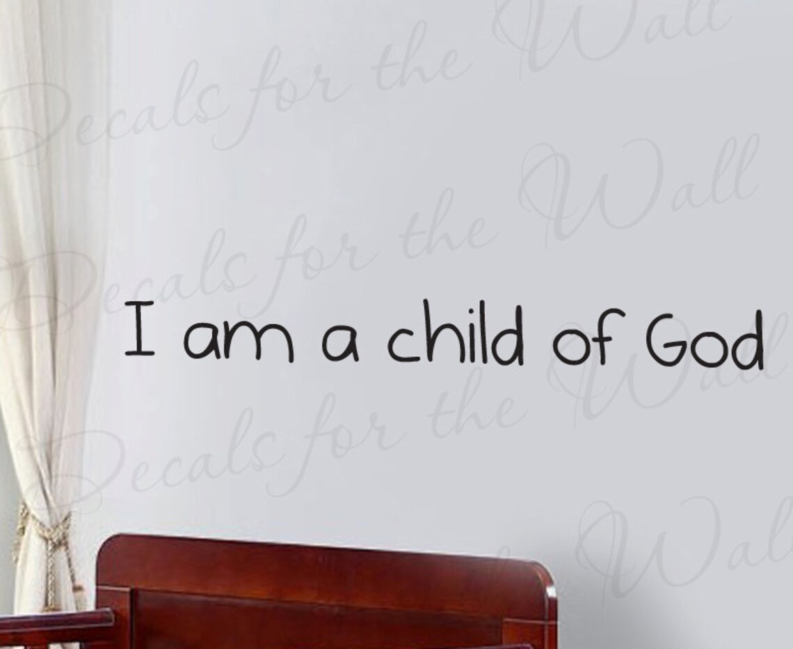 I Am Child God Boy and Girl Room Kid Baby Nursery LDS Mormon Decorative ...