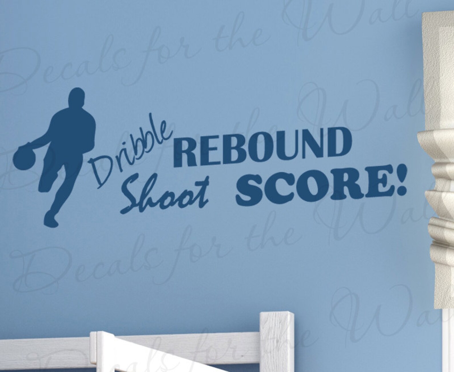 Dribble Shoot Rebound Score Basketball Boy Sports Themed Kid Room ...