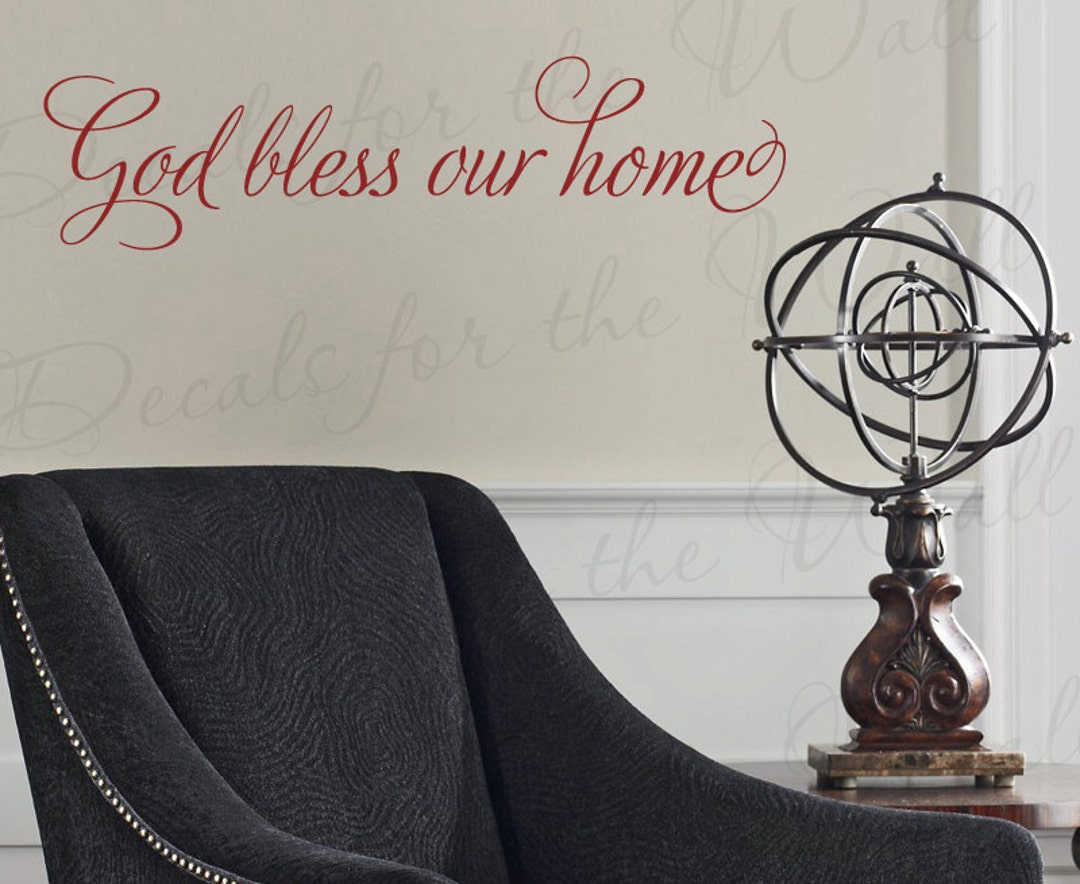 God Bless Our Home House Family Religious God Christian Entry Entryway ...