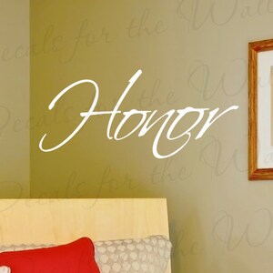 Honor Inspirational Home Living Room Religious God Character Vinyl Wall ...