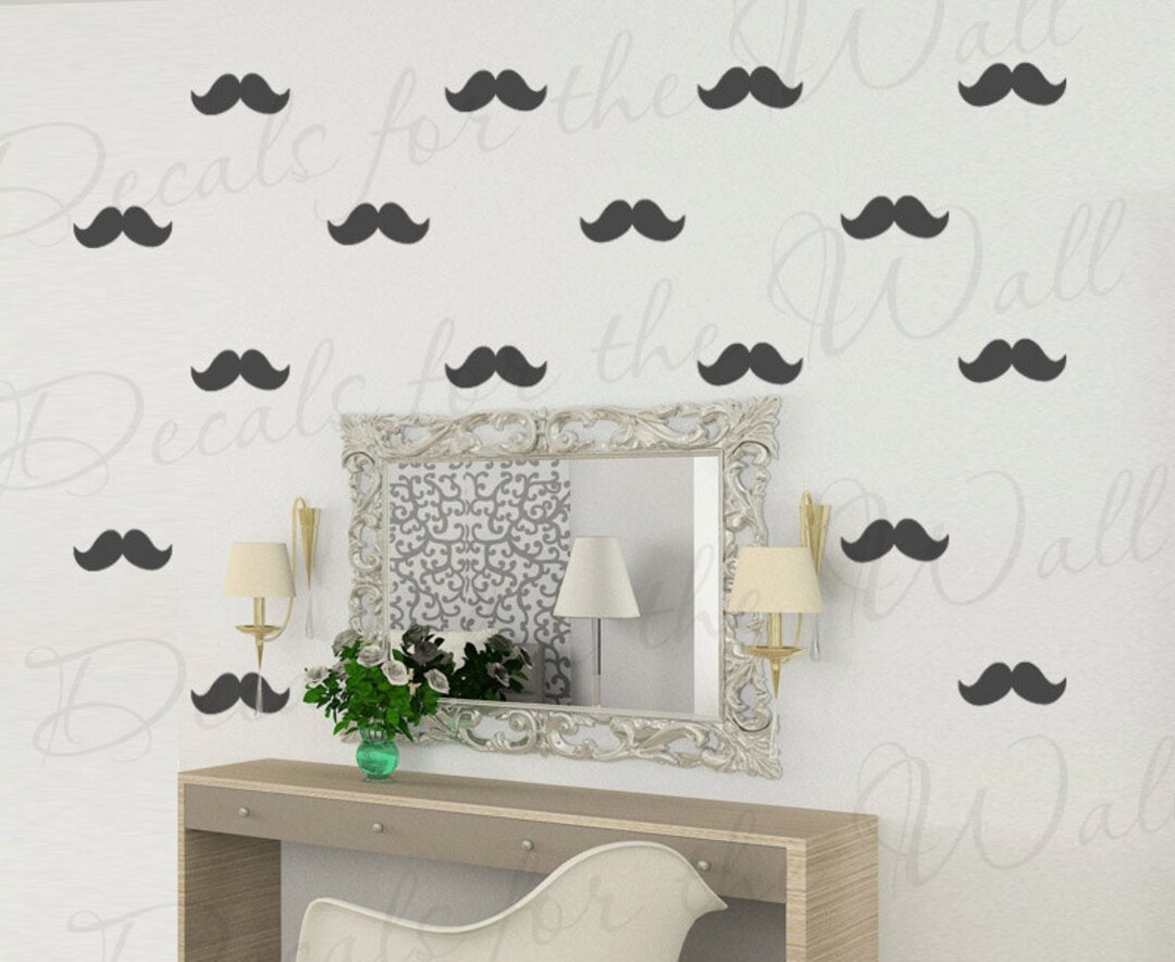 Moustache Wall Mural Decals Vinyl Art Sticker Decoration Large Sign ...