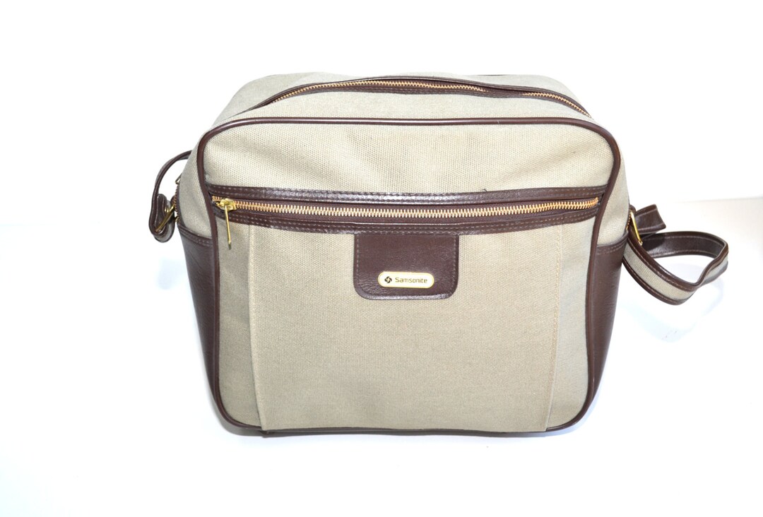 Vintage Overnight Bag Tan Weekender Bag Carry on Bag Tan Shoulder Bag ...