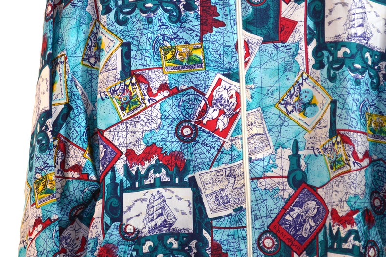 Vintage Bomber Jacket Atlas Globe Bomber Jacket World Traveler - Etsy