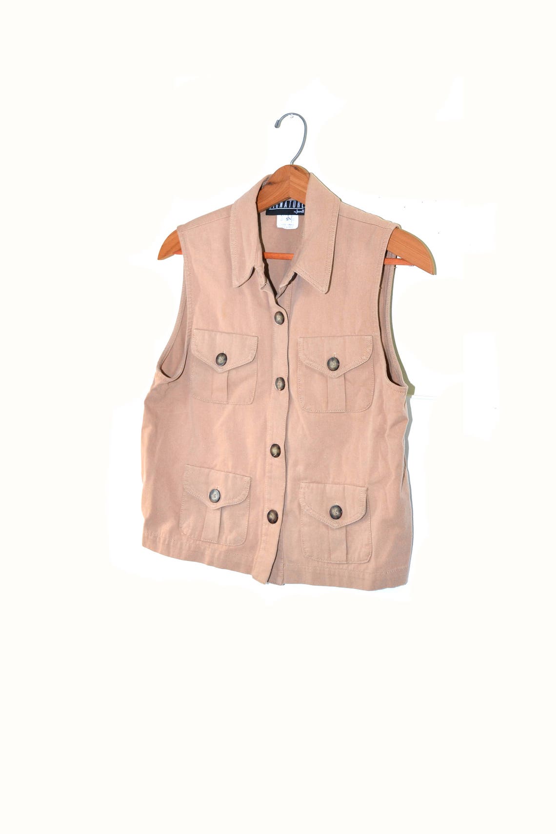 Vintage Peach Shirt Peach Cargo Vest Womens Peach Shirt 90s | Etsy