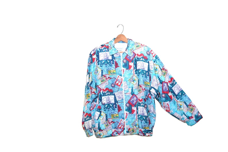 Vintage Bomber Jacket Atlas Globe Bomber Jacket World Traveler - Etsy