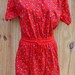 Vintage Red Dress Cover up Red Cover up Beach Vacation Bathing Suit ...