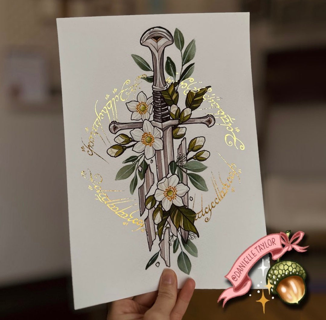 Narsil Foiled Art Print - Multiple Sizes Available - Etsy