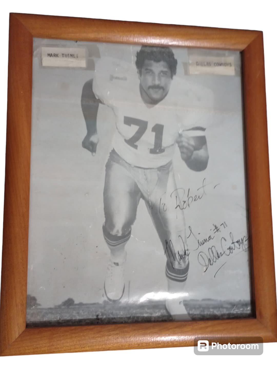 Rare Personal Autographed Dallas Cowboys Photo Mark Tuinei 71 1983-1997 ...