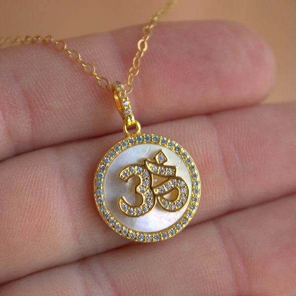 Gold Om Necklace - Etsy