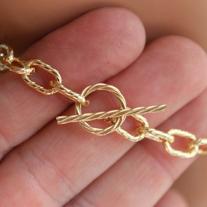 Gold Evil Eye Necklace Paper Clip Chain Chunky Gold Filled - Etsy