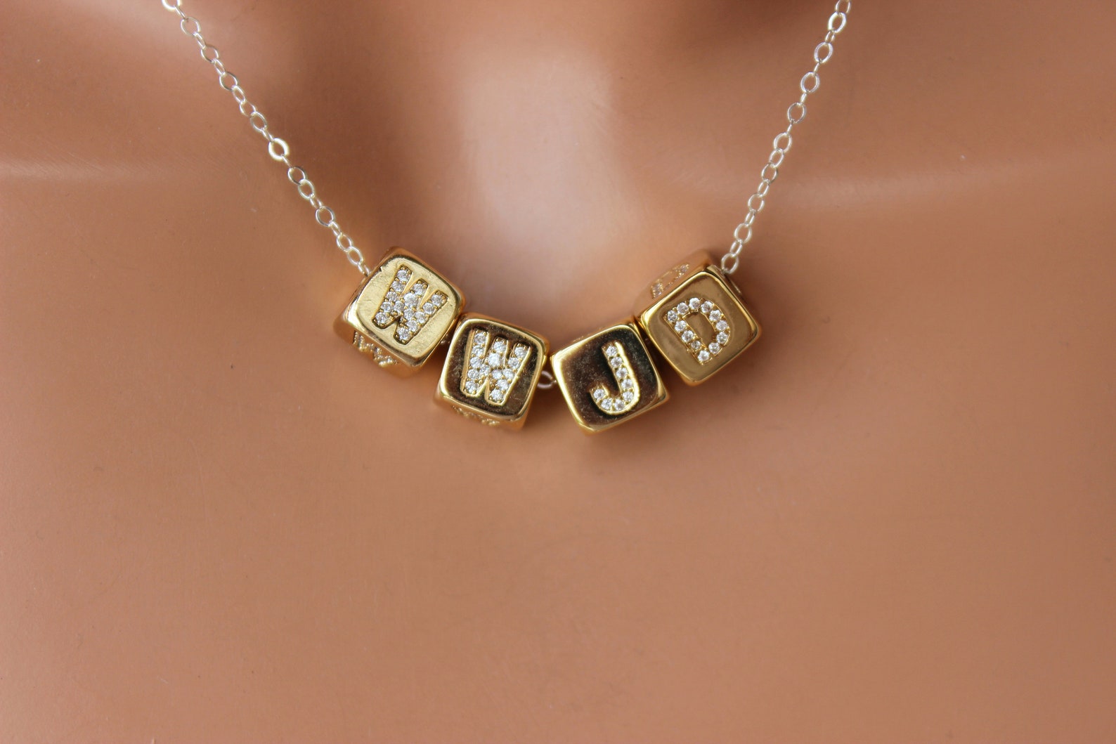 What Would Jesus Do Necklace Gold Silver WWJD Charm Necklaces | Etsy