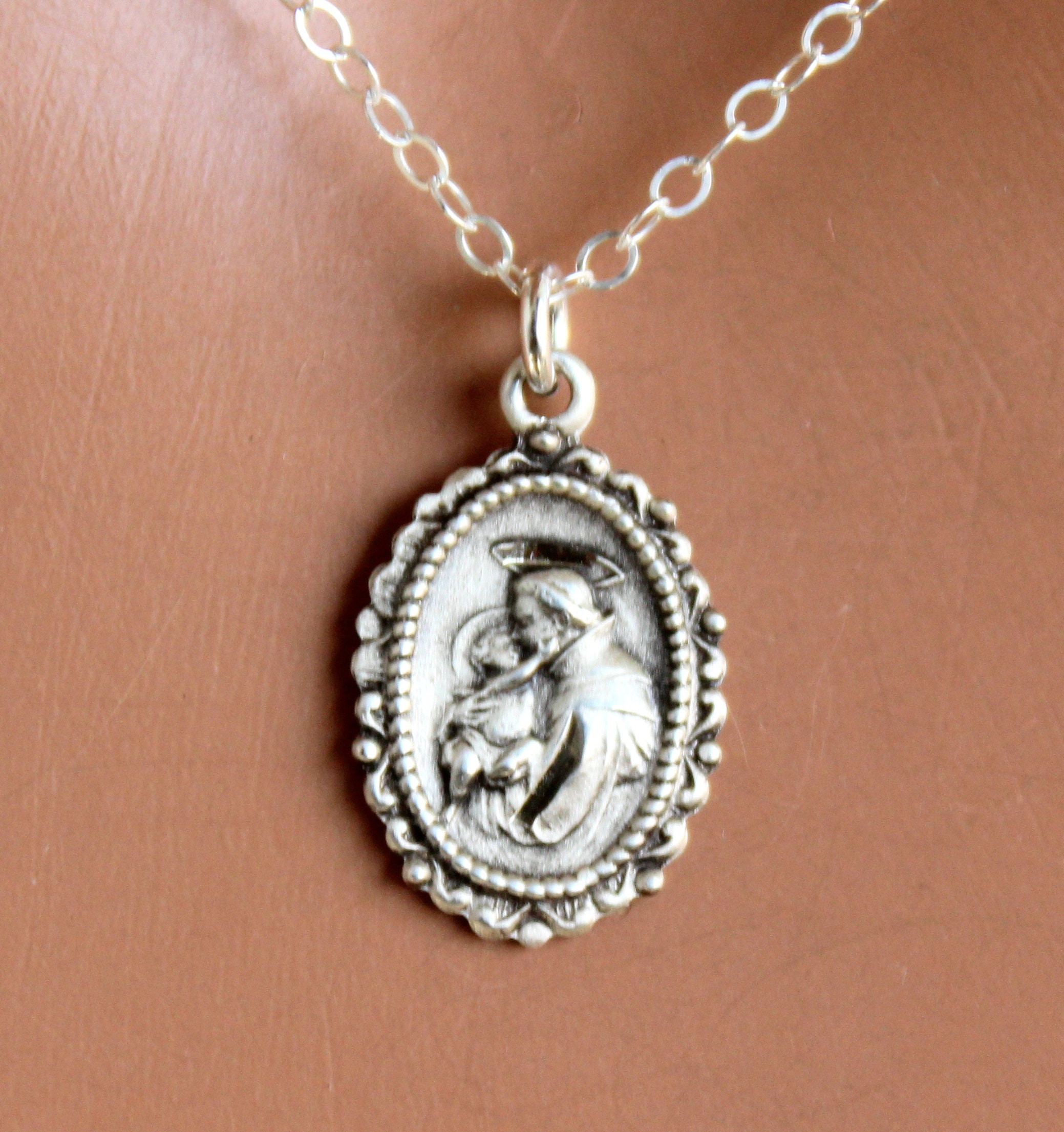 Collier pendentif Saint Antoine collier Saint Antoine - Etsy France