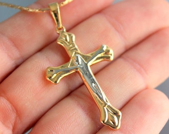 Large Crucifix Necklace - Etsy