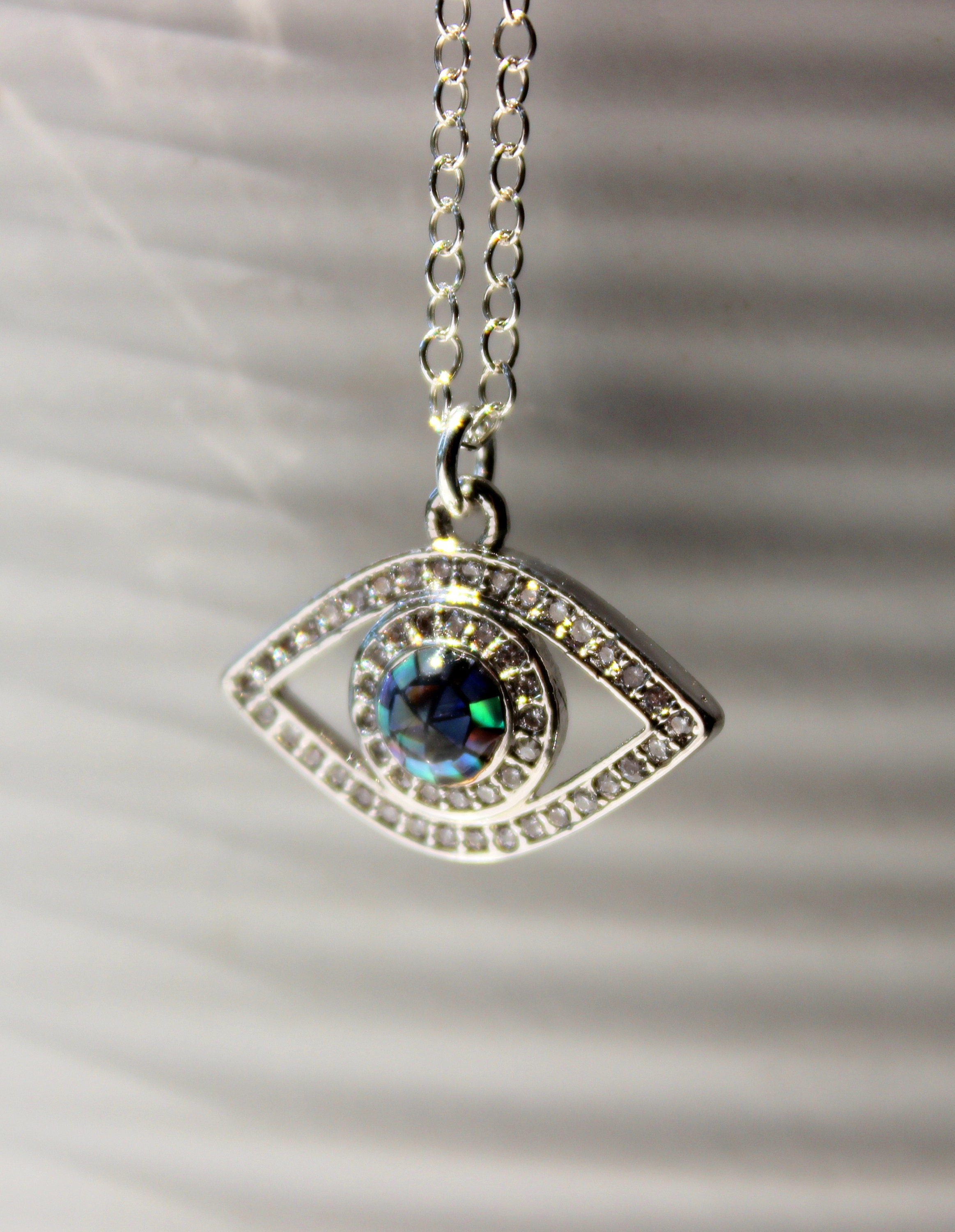 BEST SELLER Silver Evil Eye Necklace Eye Charm Necklaces Women | Etsy