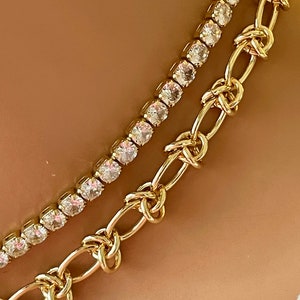 Gold Barbed Wire Necklace Women Cross Pendant Necklaces Sword Choker CZ ...