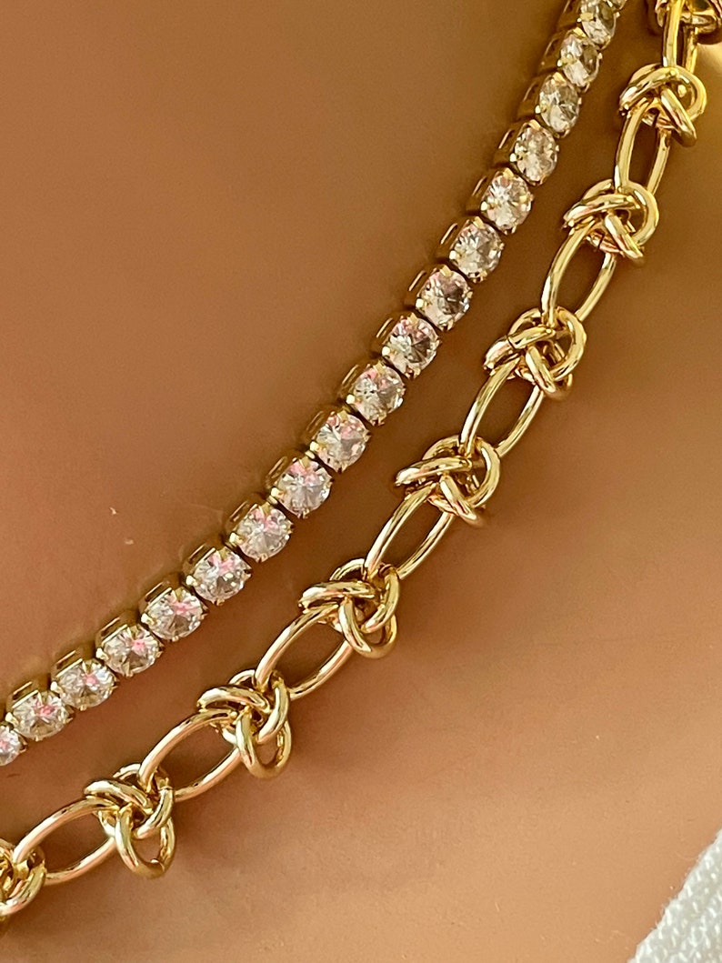 Gold Barbed Wire Necklace Women Cross Pendant Necklaces Sword Choker CZ ...